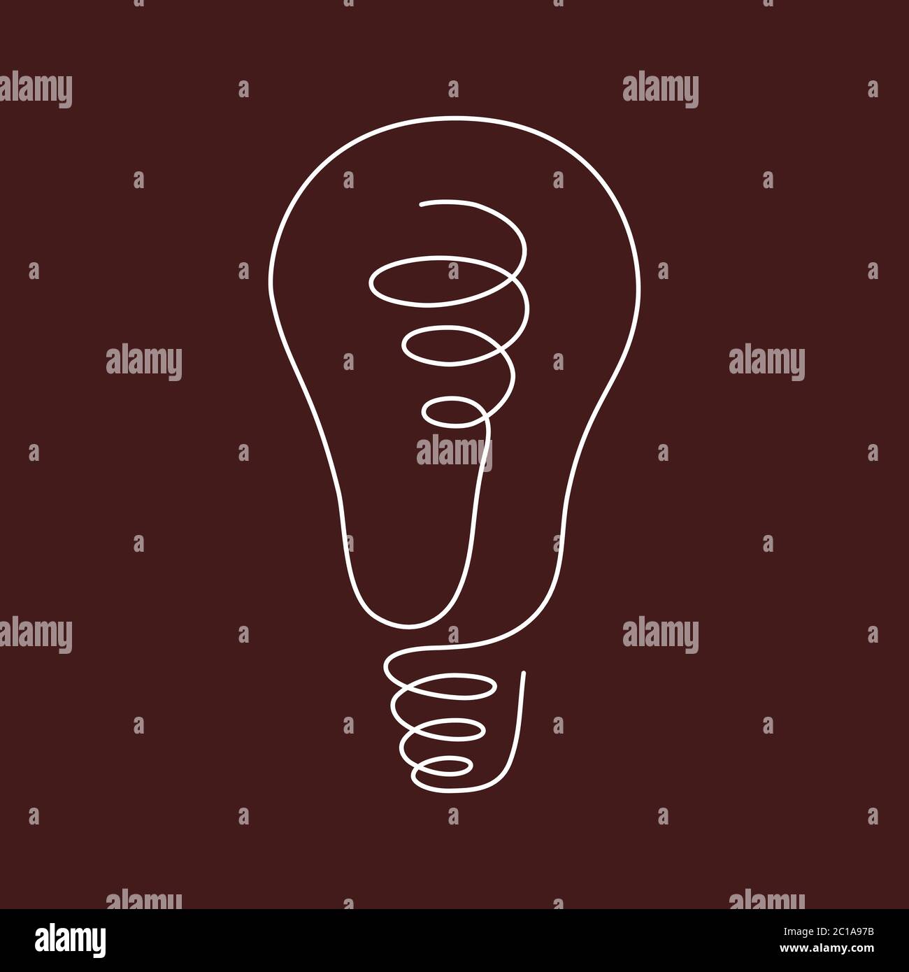Light bulb continuous line vector illustration with editable stroke ...