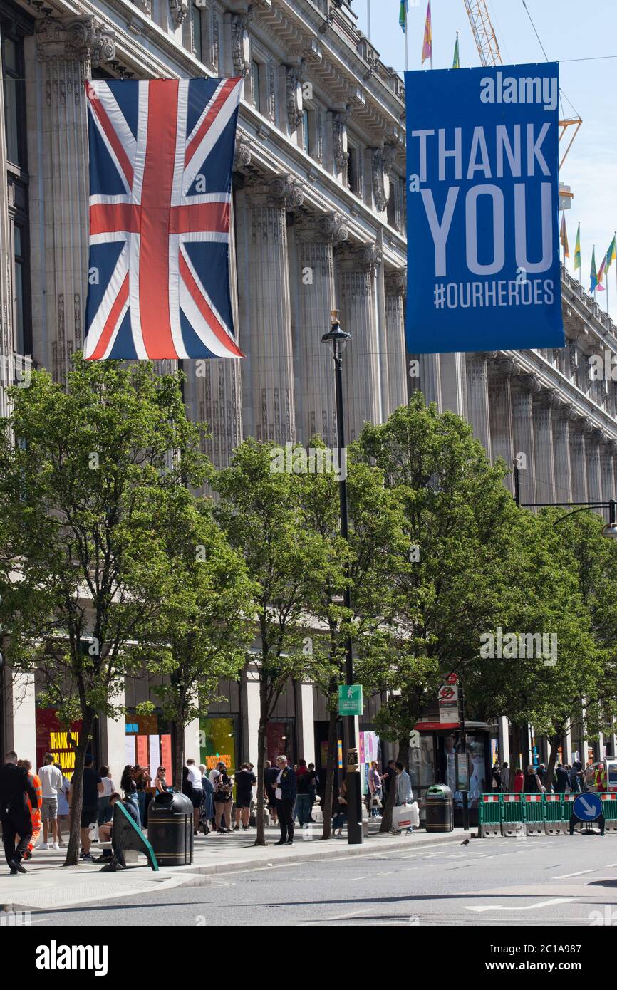London, UK, 15 June 2020: Non-essential shops are now allowed to reopen ...