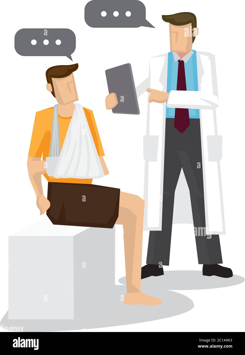 Hand injury cartoon Cut Out Stock Images & Pictures - Alamy