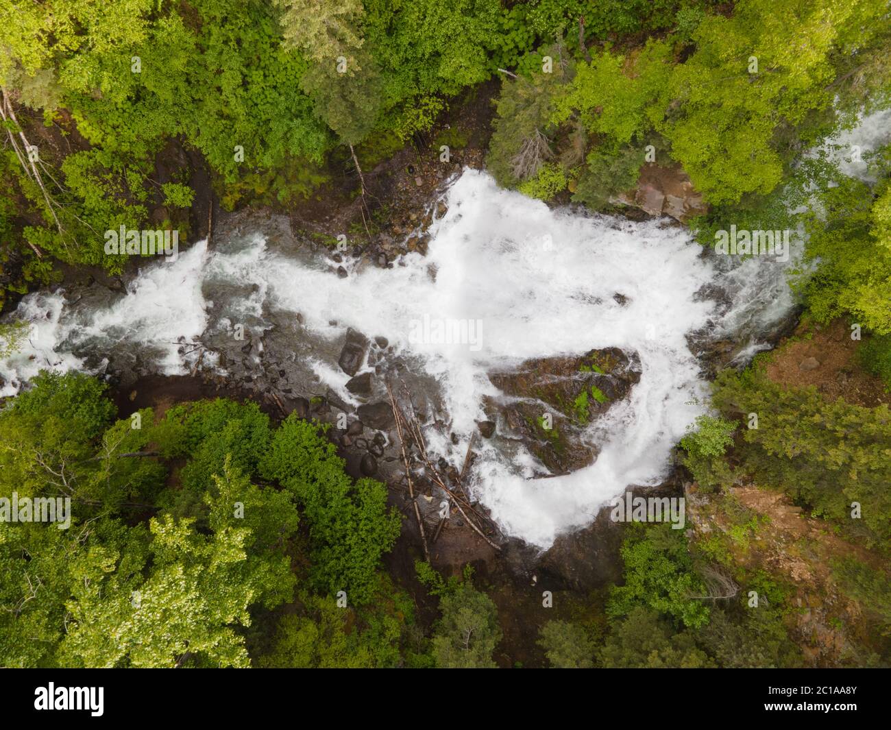 The South Fork River Falls from directly overhead Stock Photo - Alamy