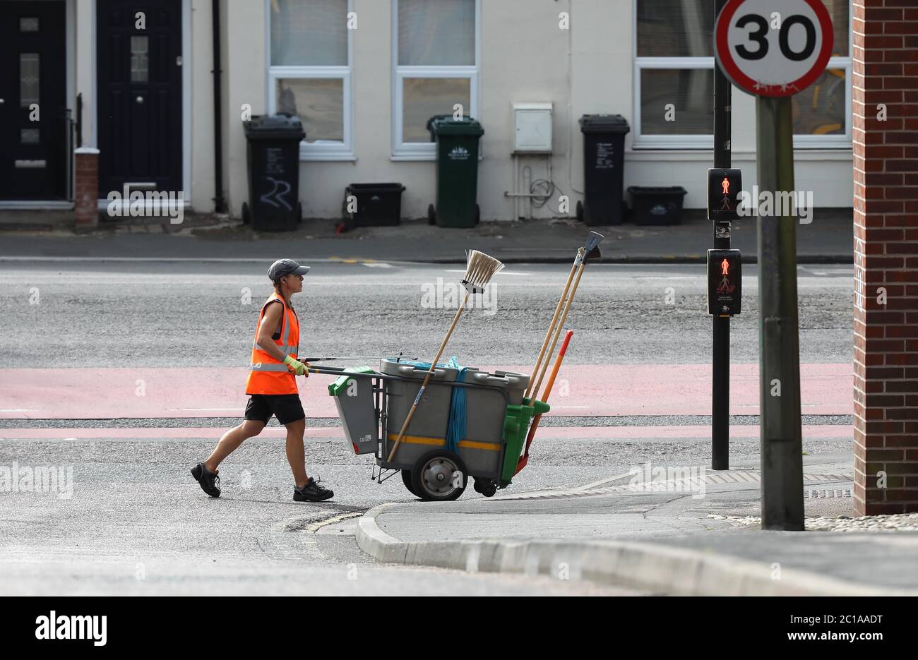 Road sweeper cart hi-res stock photography and images - Alamy