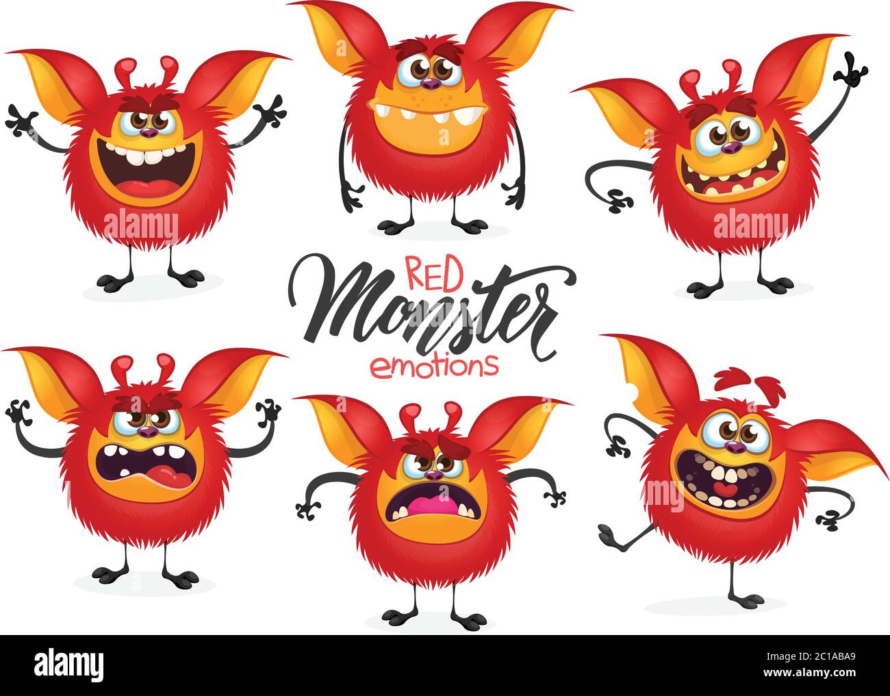 Cartoon Monsters collection. Vector set of cartoon monsters isolated ...