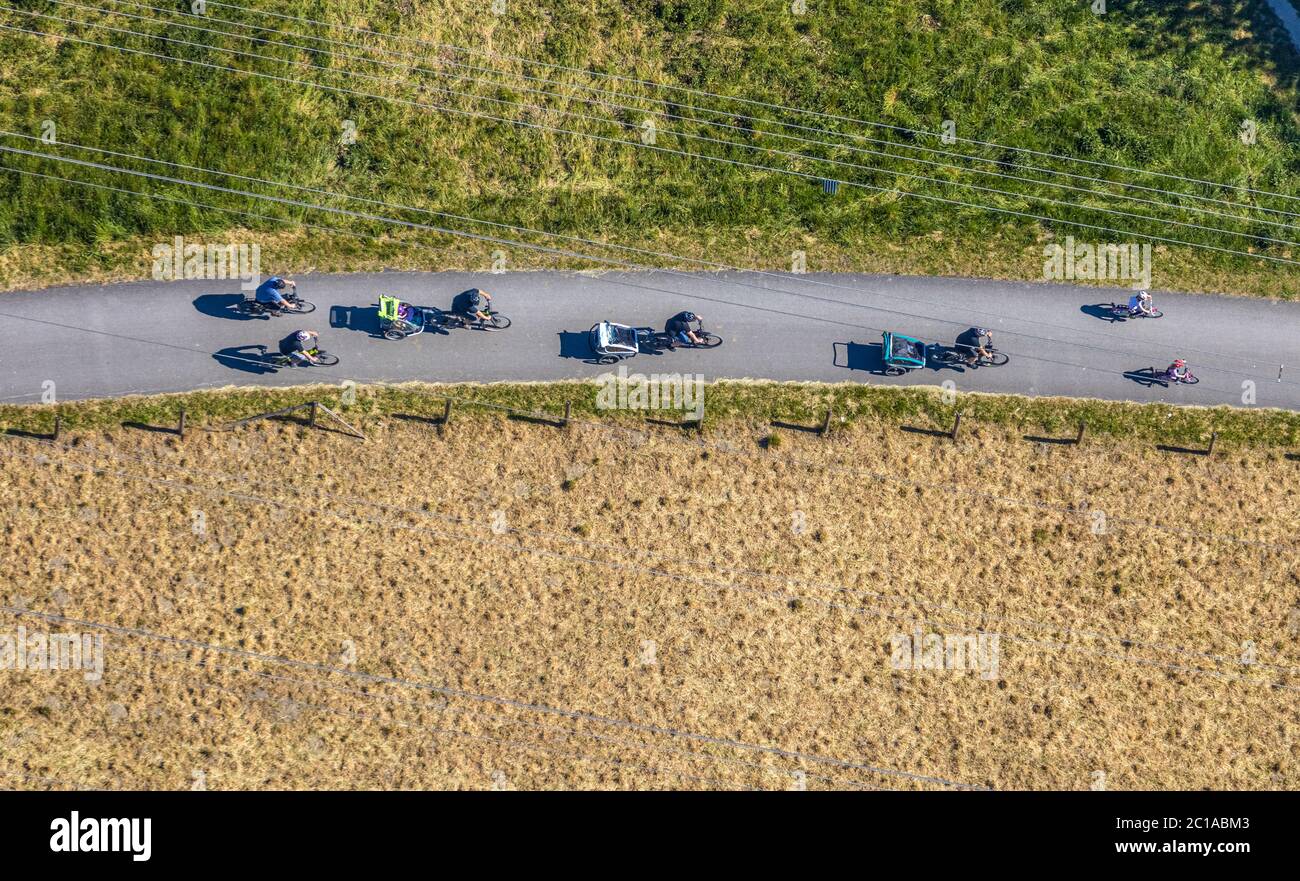Aerial photograph, Ruhr Valley Cycle Route, Cycle Route along the Ruhr ...