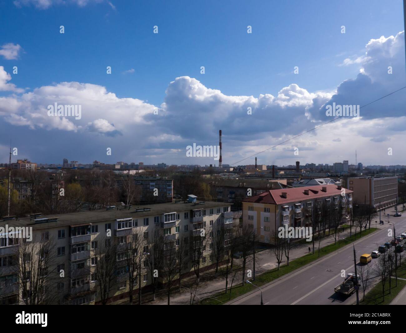 The city outdoor Factory chimneys Stock Photo - Alamy