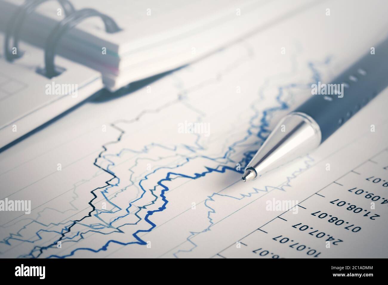 Financial accounting stock market graphs analysis Stock Photo - Alamy
