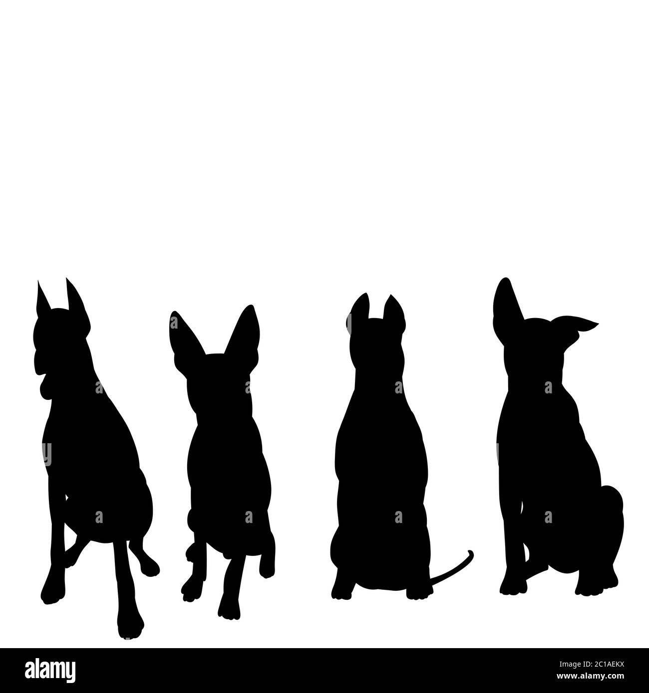 Dog Sitting Silhouette