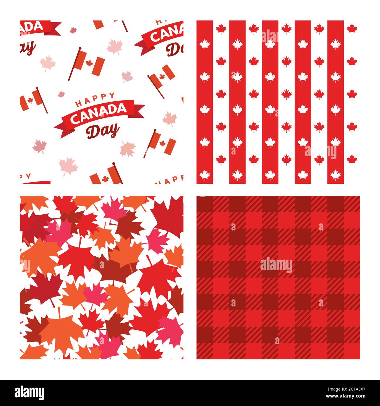 Canada seamless patterns. Canada Independence Day. 1st of July. Happy ...
