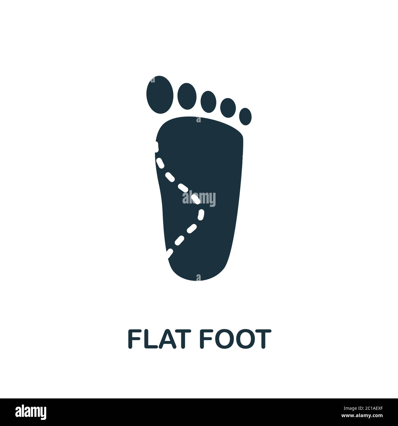 Flat Foot icon. Simple element from trauma rehabilitation collection ...