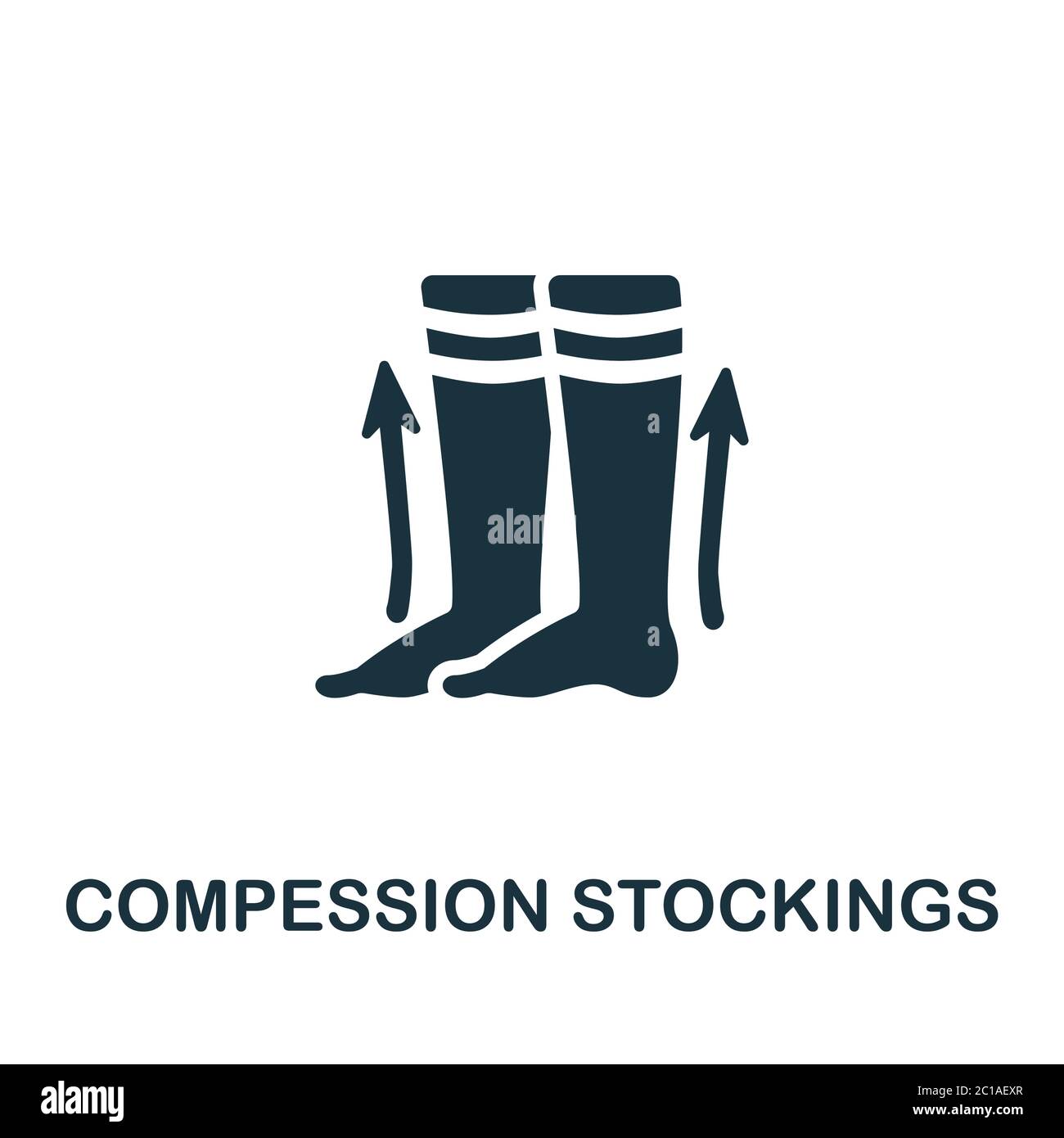 Compression Stockings icon. Simple element from trauma rehabilitation ...