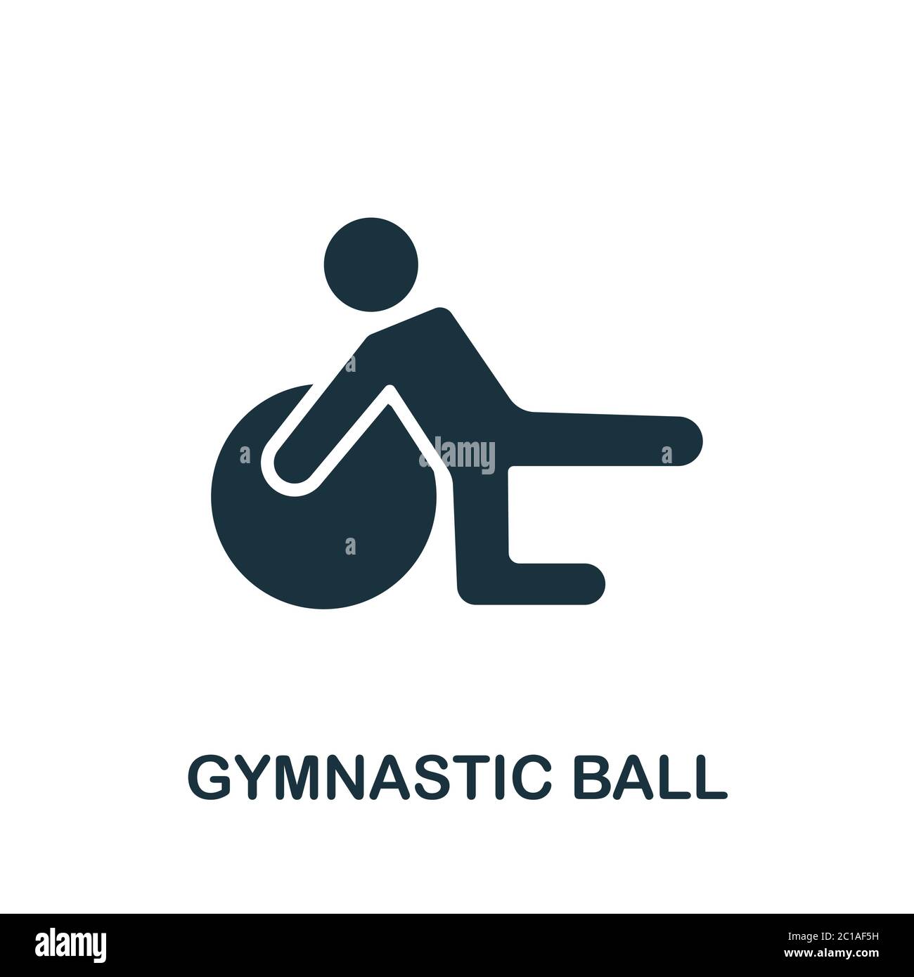Gymnastic Ball icon. Simple element from trauma rehabilitation ...