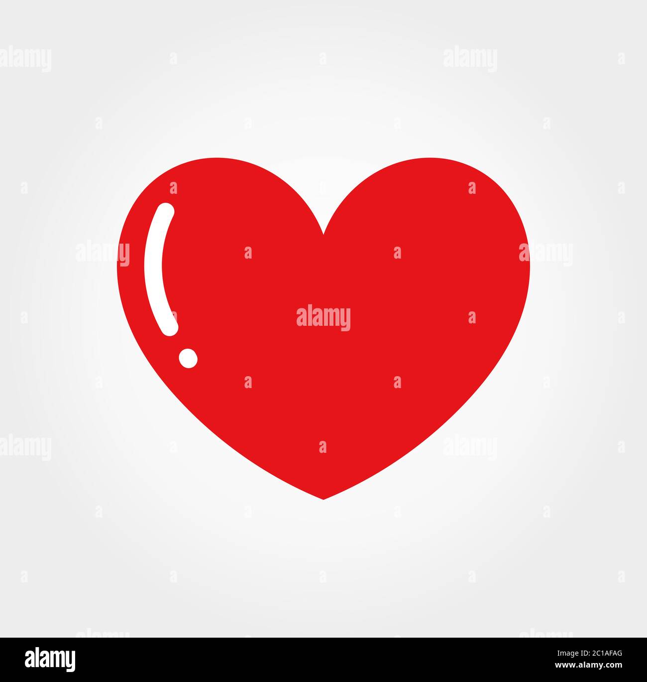 Red glossy heart icon. Vector illustration Stock Vector Image & Art - Alamy