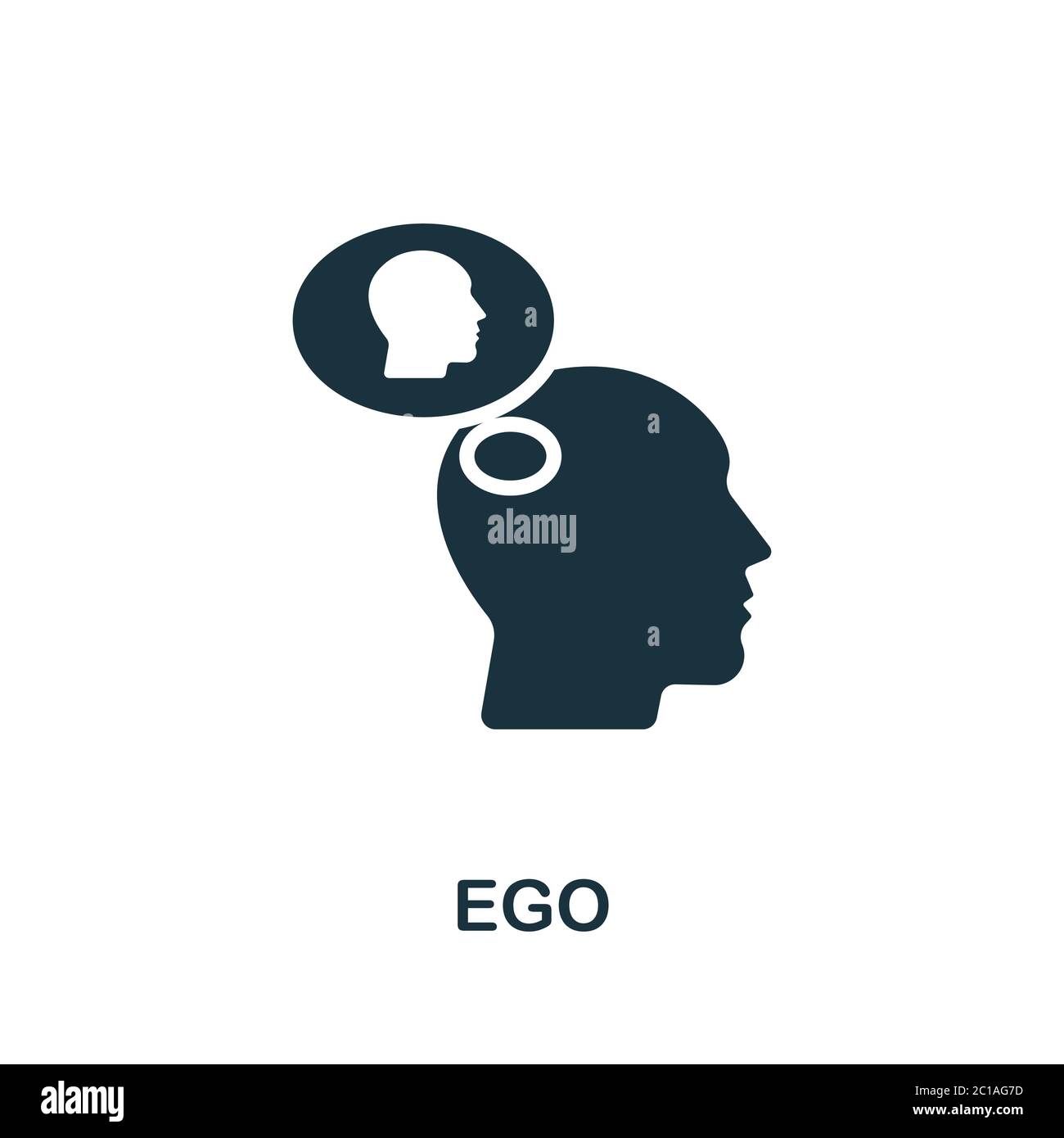 Ego icon. Simple element from psychology collection. Creative Ego icon ...