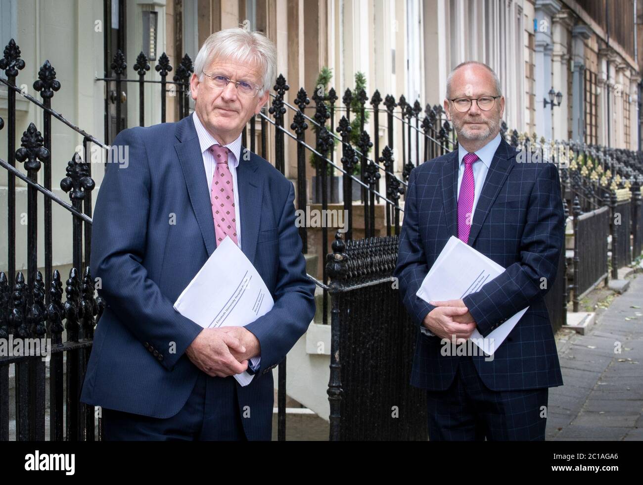 Chairs Dr Andrew Fraser (left) and Dr Brian Montgomery with copies of ...
