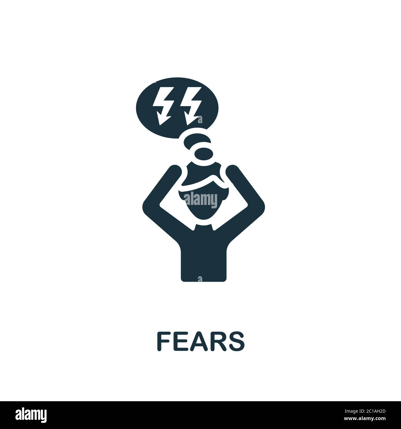 Fears icon. Simple element from psychology collection. Creative Fears ...