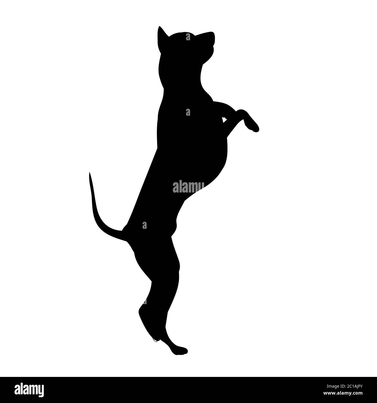 black silhouette of a dog jumping Stock Vector Image & Art - Alamy