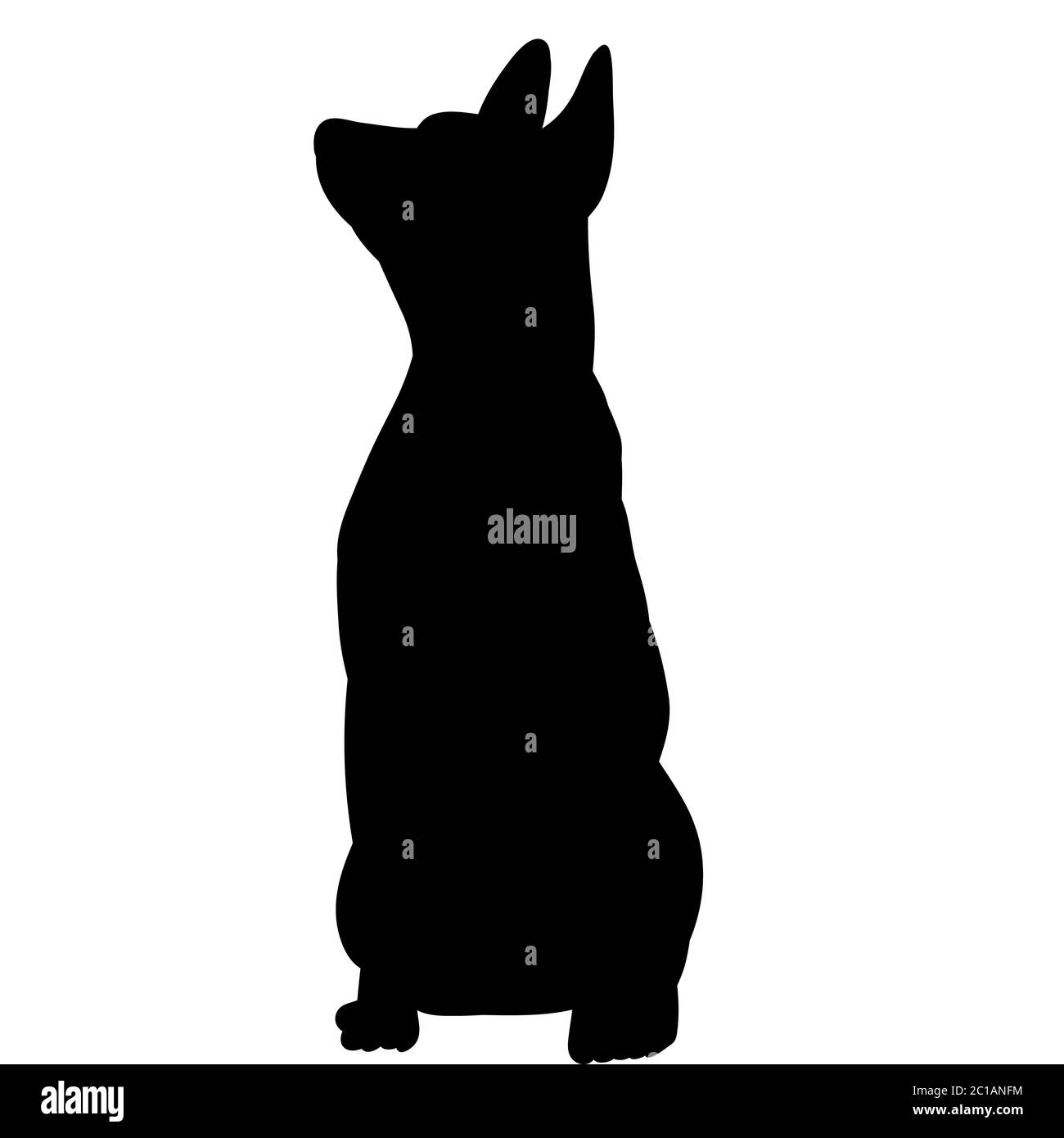 Sitting Dog Silhouette