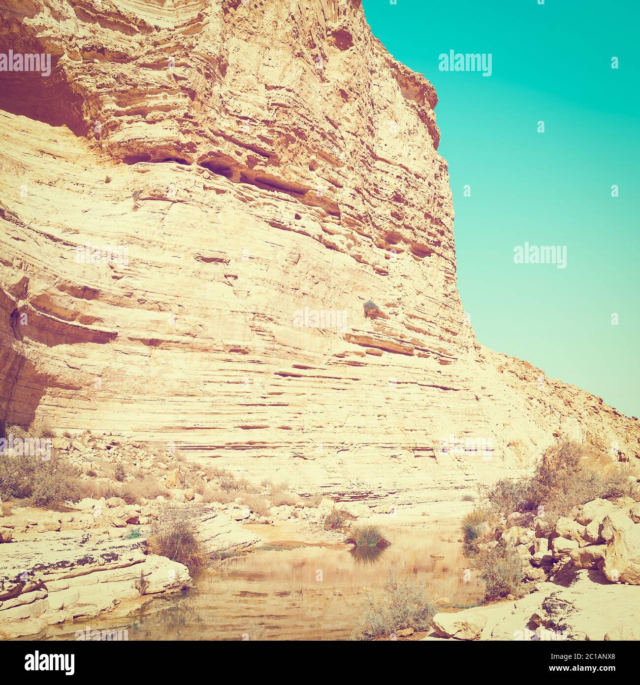Canyon in Desert Stock Photo - Alamy