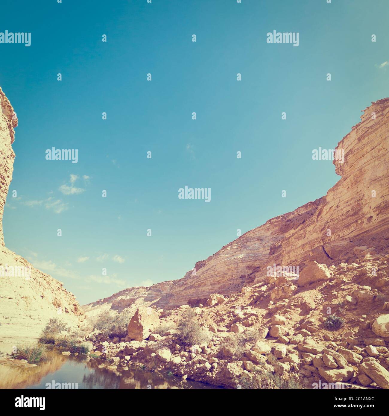Canyon in Desert Stock Photo - Alamy