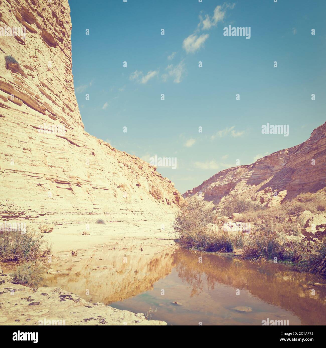 Canyon in Desert Stock Photo - Alamy