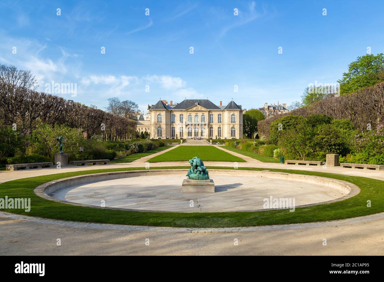 Rodin is a French sculptor. Rodin Museum in Paris,France. It displays ...