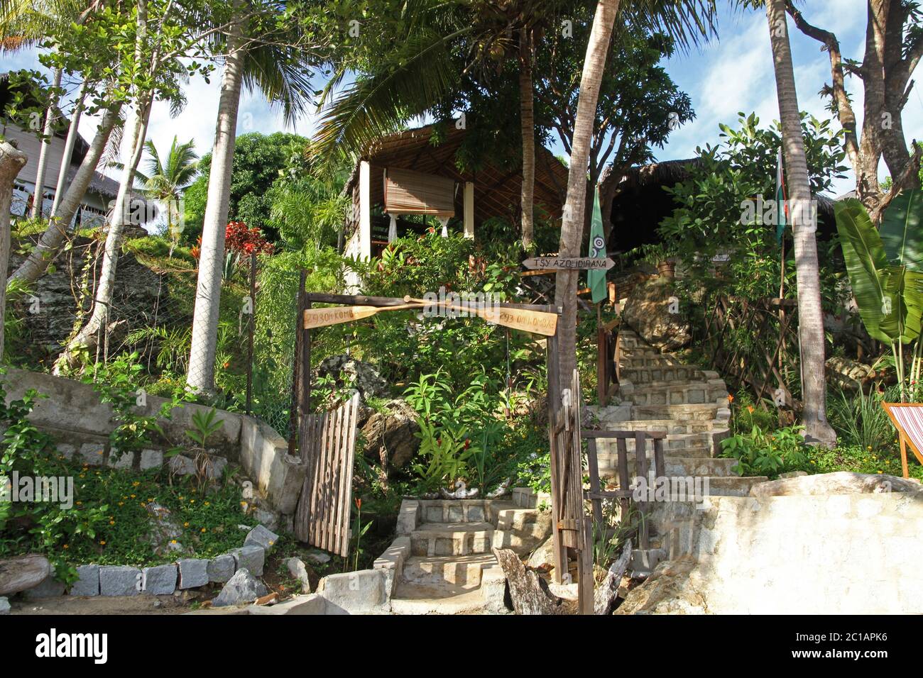 Front entrance of 293 on Komba Guest House on beach, Ampangorinana ...