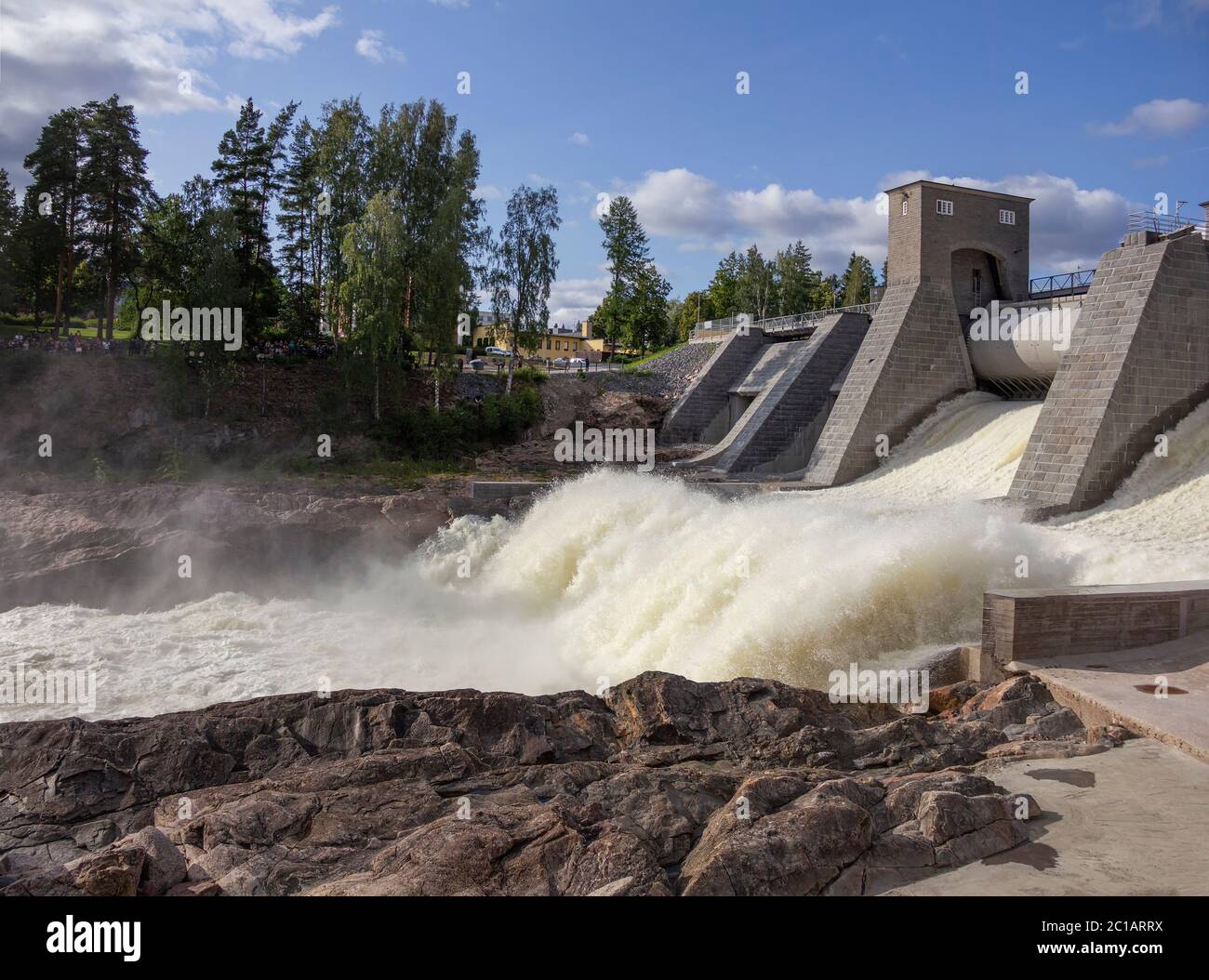 The Imatra Rapids (Imatrankoski) on the Vuoksa River in Imatra ...