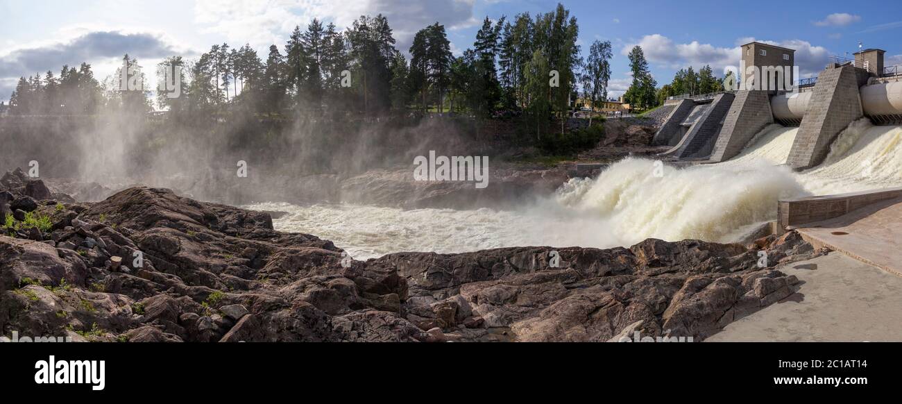 The Imatra Rapids (Imatrankoski) on the Vuoksa River in Imatra ...