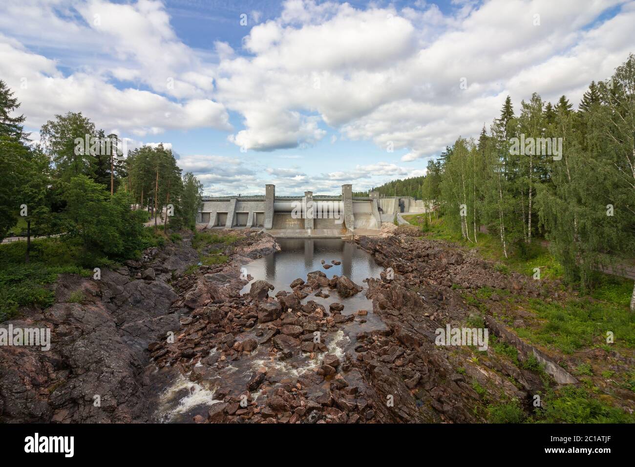 The Imatra Rapids (Imatrankoski) on the Vuoksa River in Imatra ...