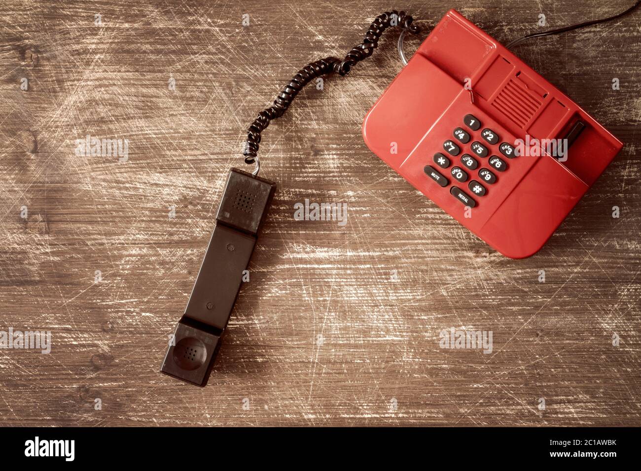 Red classic telephone Stock Photo - Alamy