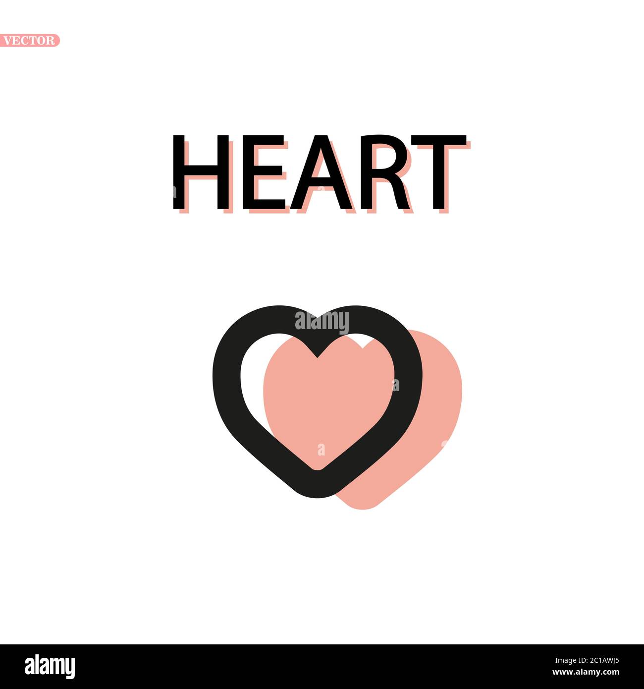Heart Icon Vector. Perfect Love symbol. Valentine s Day sign, emblem ...