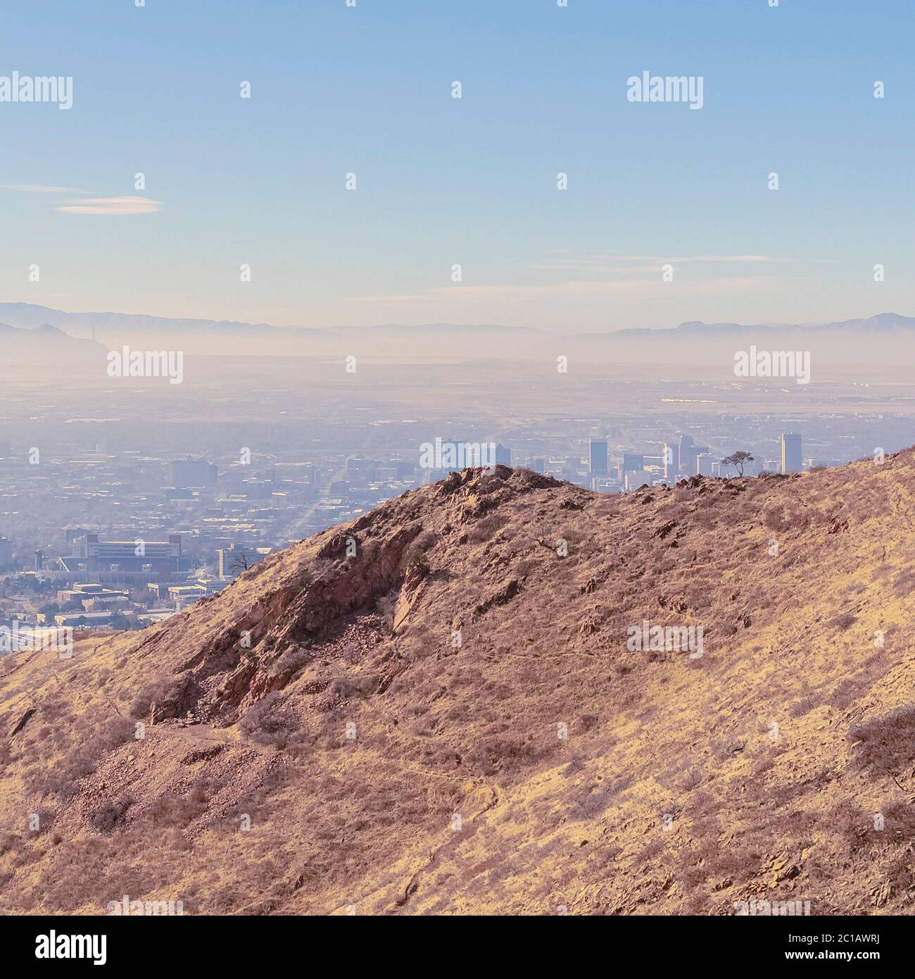 Square crop Steep ridge and mountain summit day light Stock Photo - Alamy