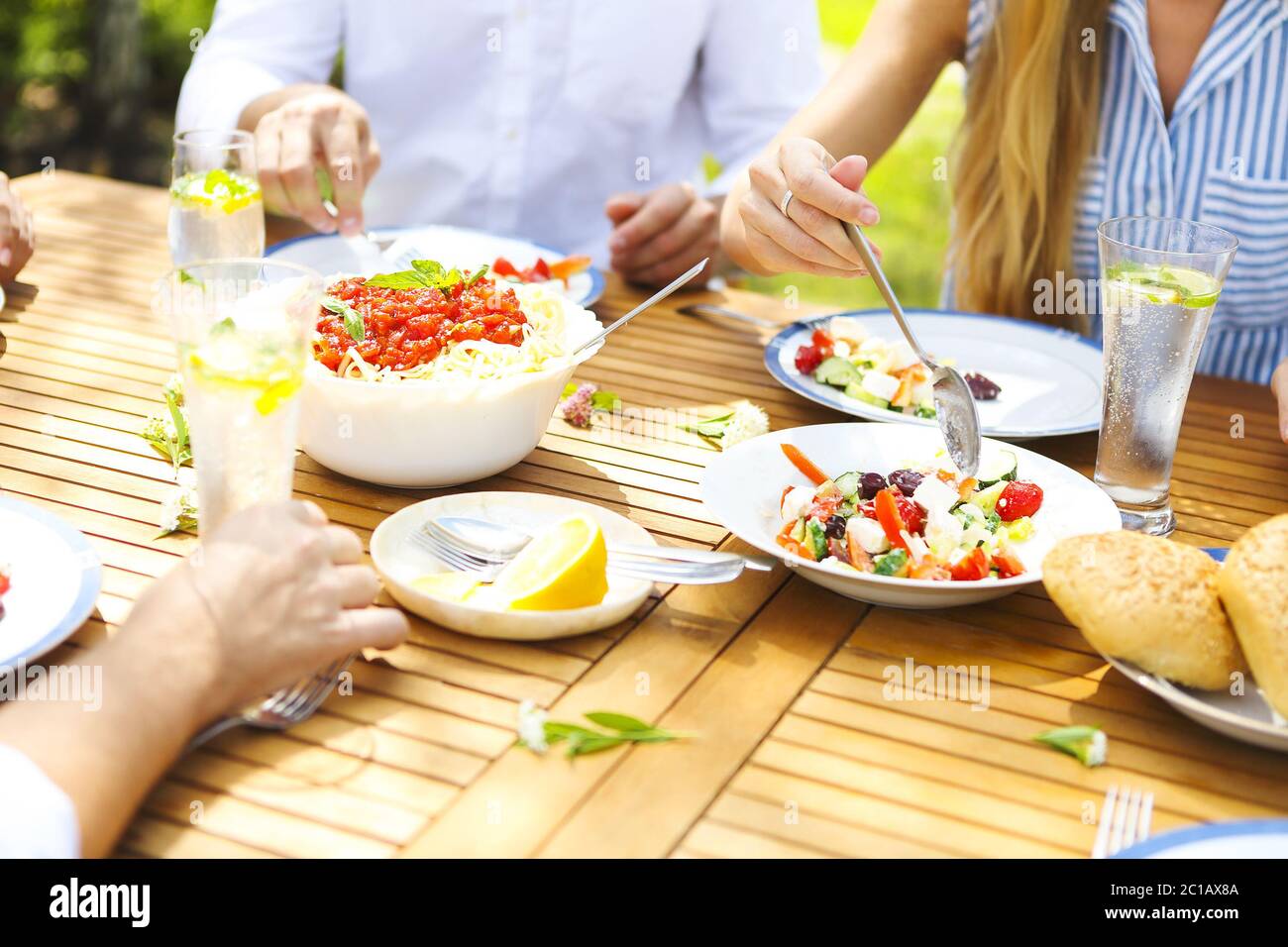 Italian family dinner table hi-res stock photography and images - Alamy