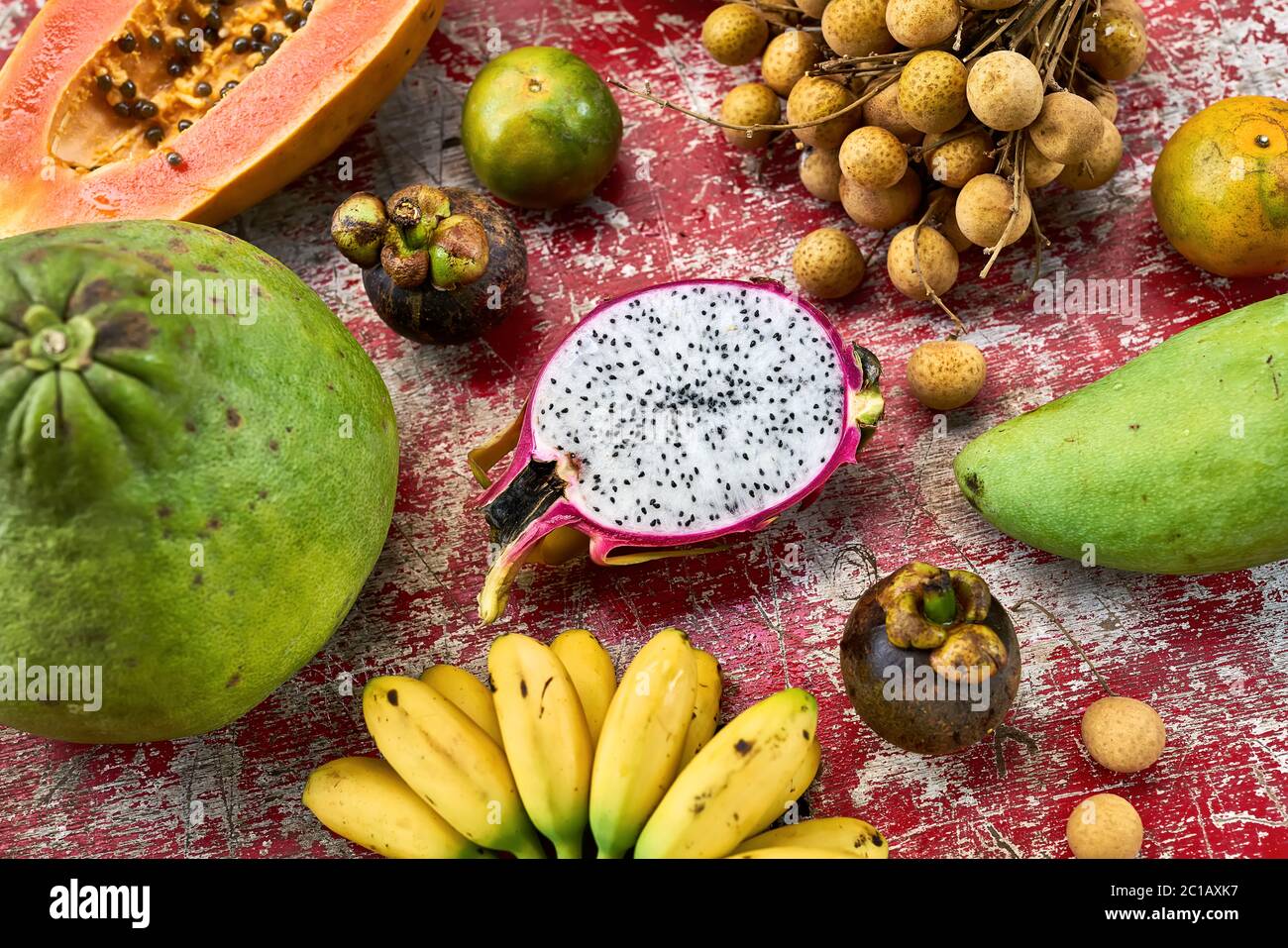 Orange color dragon fruit hi-res stock photography and images - Alamy