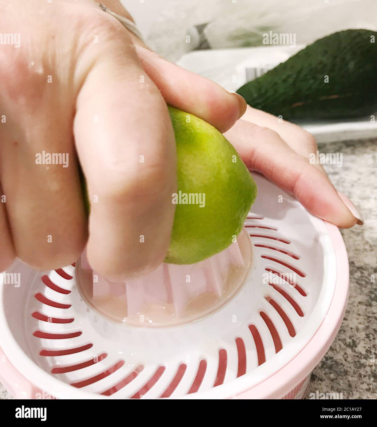 Preparation of fresh limes Stock Photo - Alamy