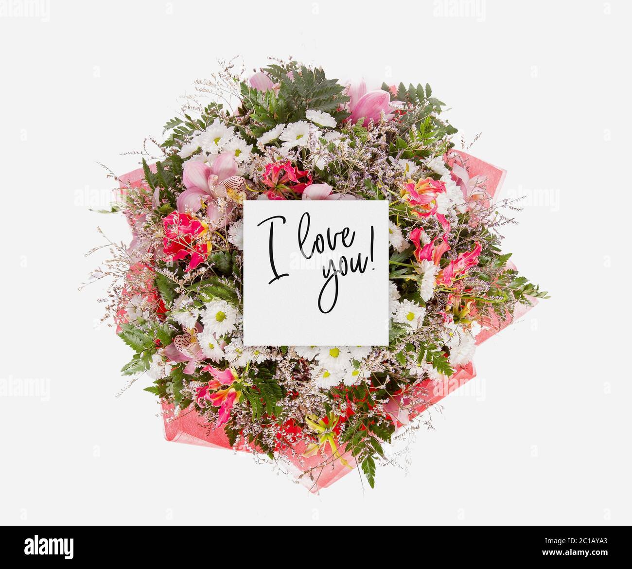 Love written flowers hi-res stock photography and images - Alamy