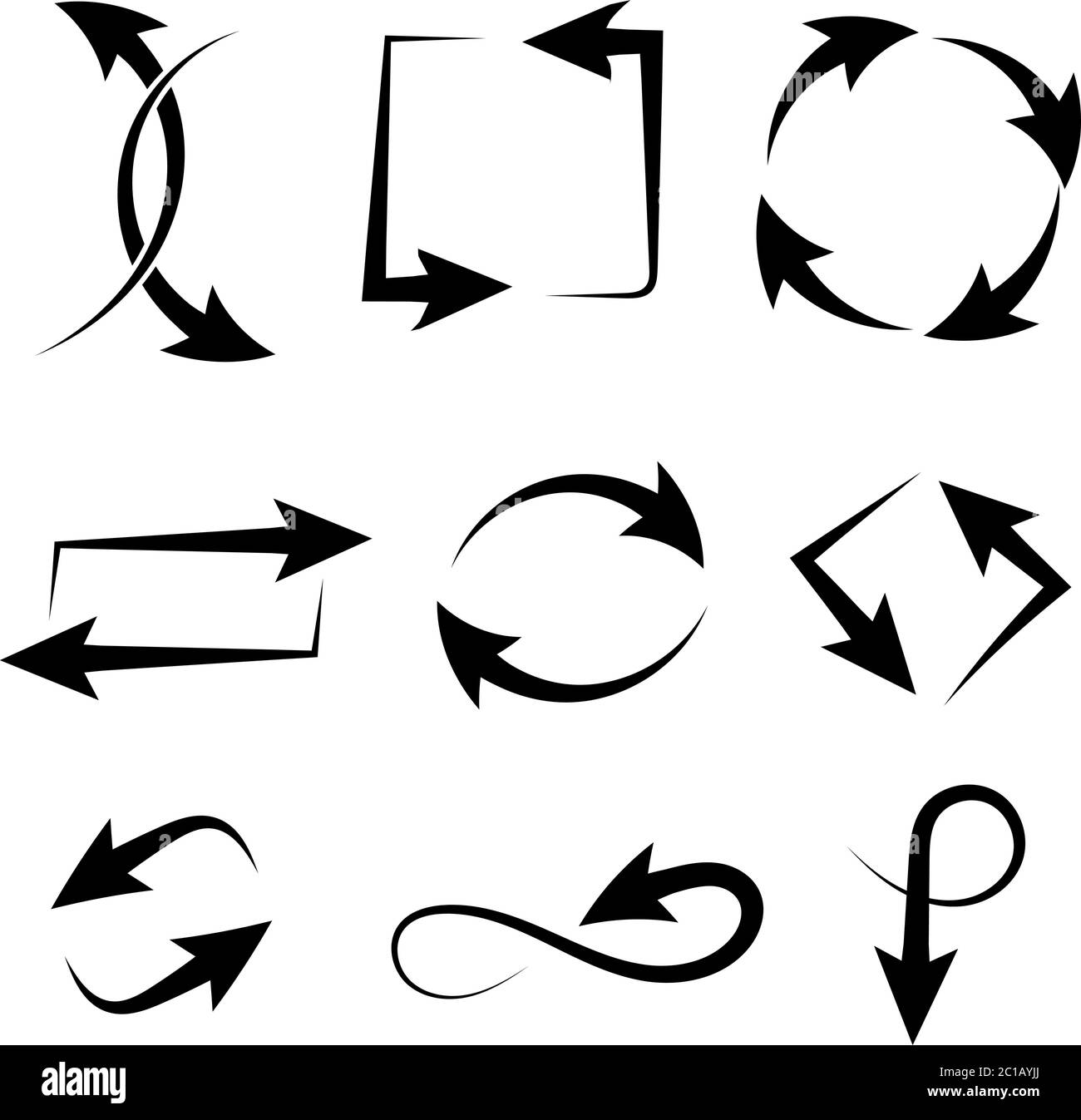 Hand drawn sharp arrows Stock Vector Image & Art - Alamy