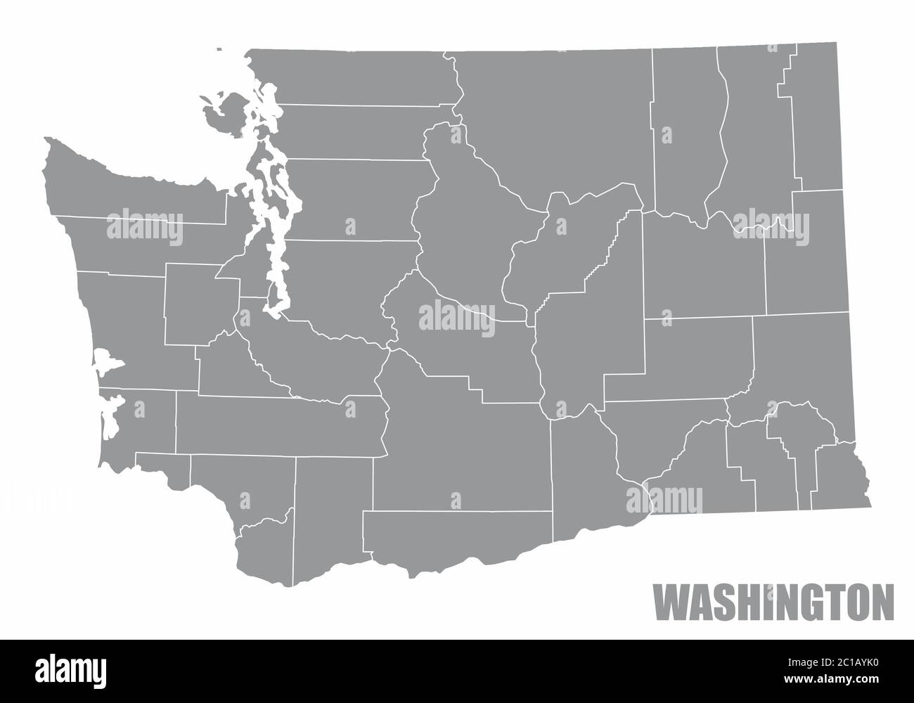 Washington County Map Stock Vector Image & Art - Alamy