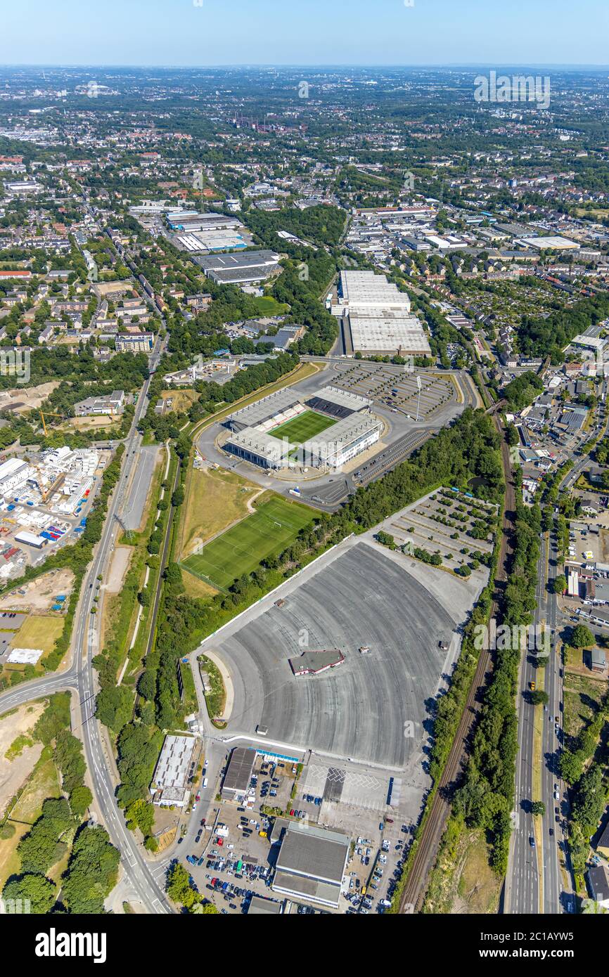 Aerial photograph, Stadion Essen , Football stadium in the Essen ...