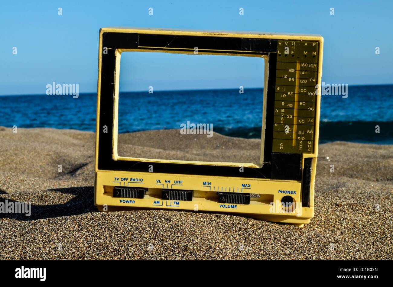 Television on the Sand Beach Stock Photo - Alamy