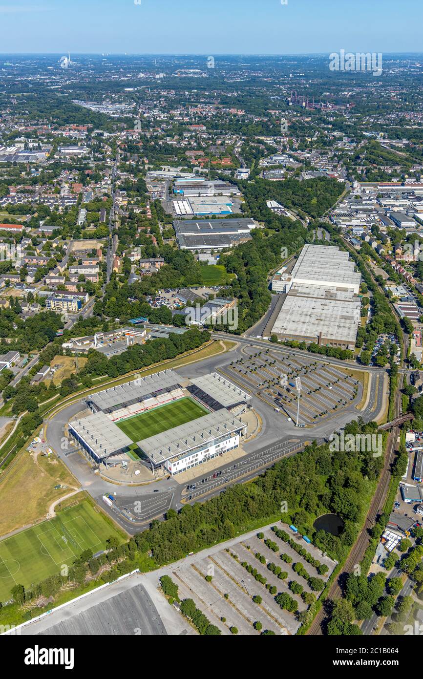 Aerial photograph, Stadion Essen , Football stadium in the Essen ...