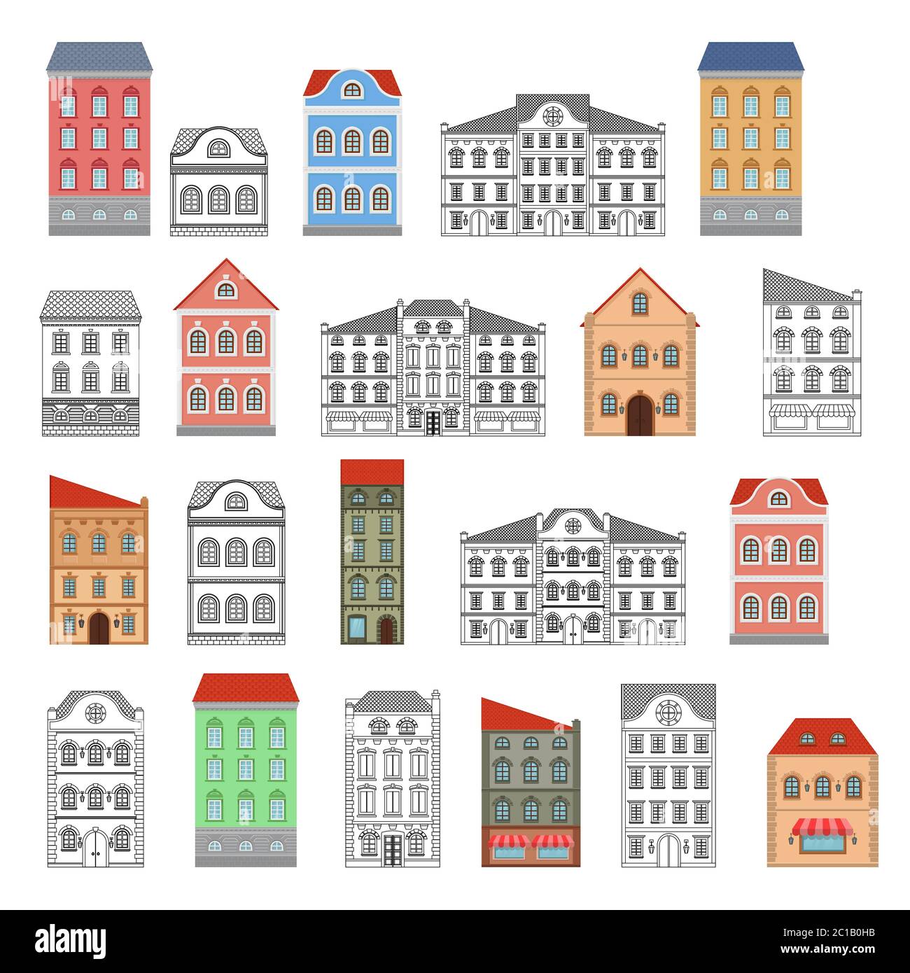 Old buildings Stock Vector Images - Alamy