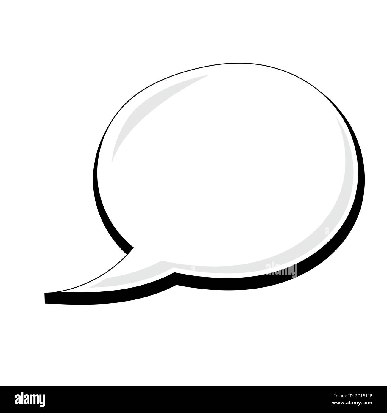 Speech bubble. Round outline icon Stock Vector Image & Art - Alamy