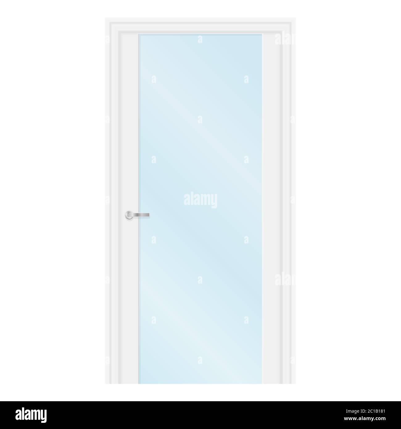 White interior door with glass element Stock Vector Image & Art - Alamy