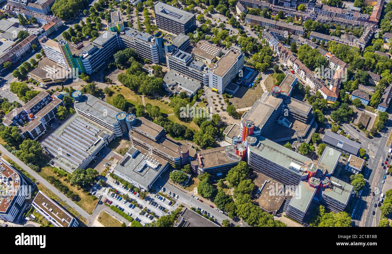 Aerial photograph, University Duisburg-Essen, Essen, Ruhr area, North ...