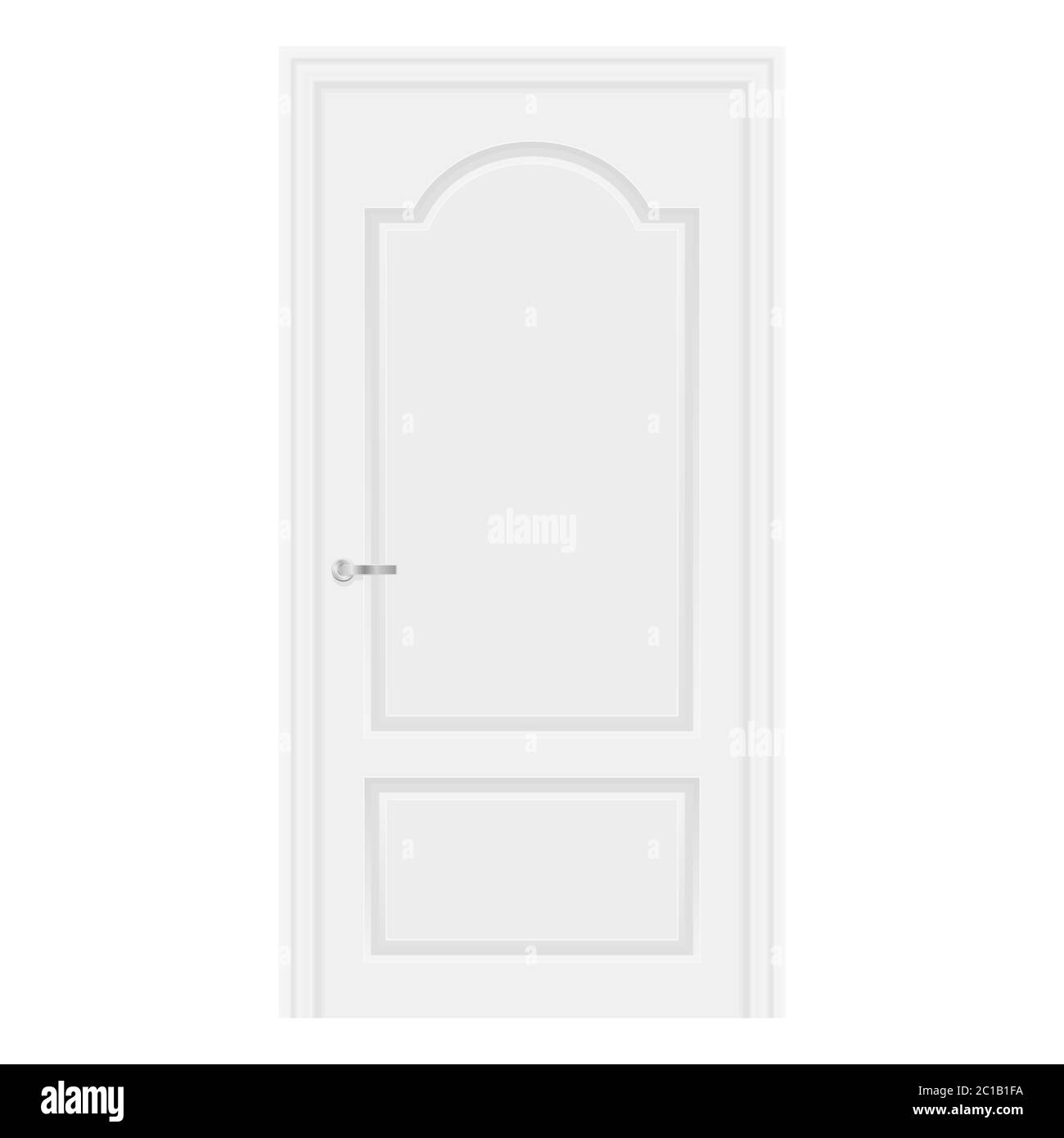 White door. Home domestic interior Stock Vector Image & Art - Alamy
