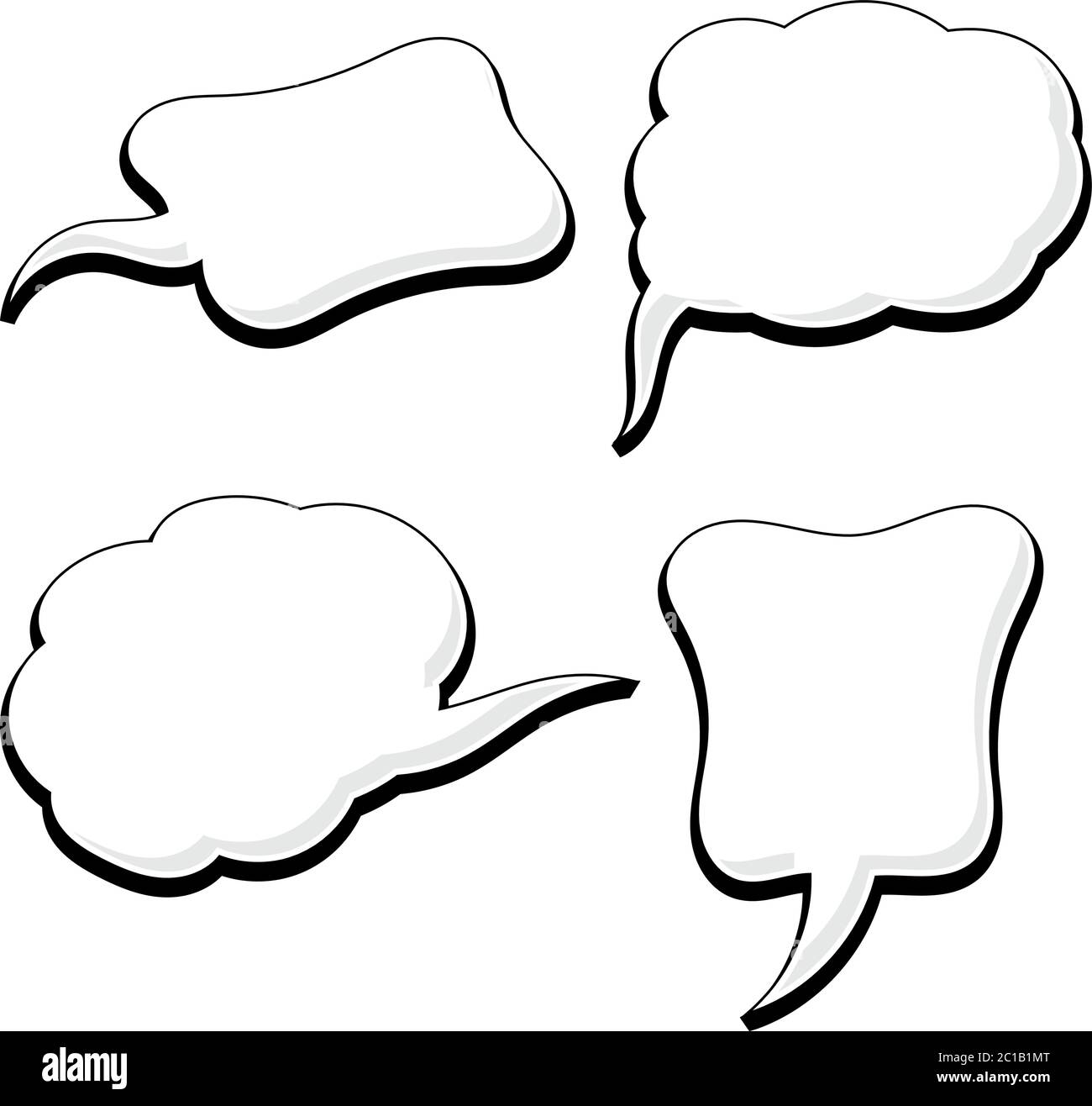 Speech bubbles. Outline icons Stock Vector Image & Art - Alamy
