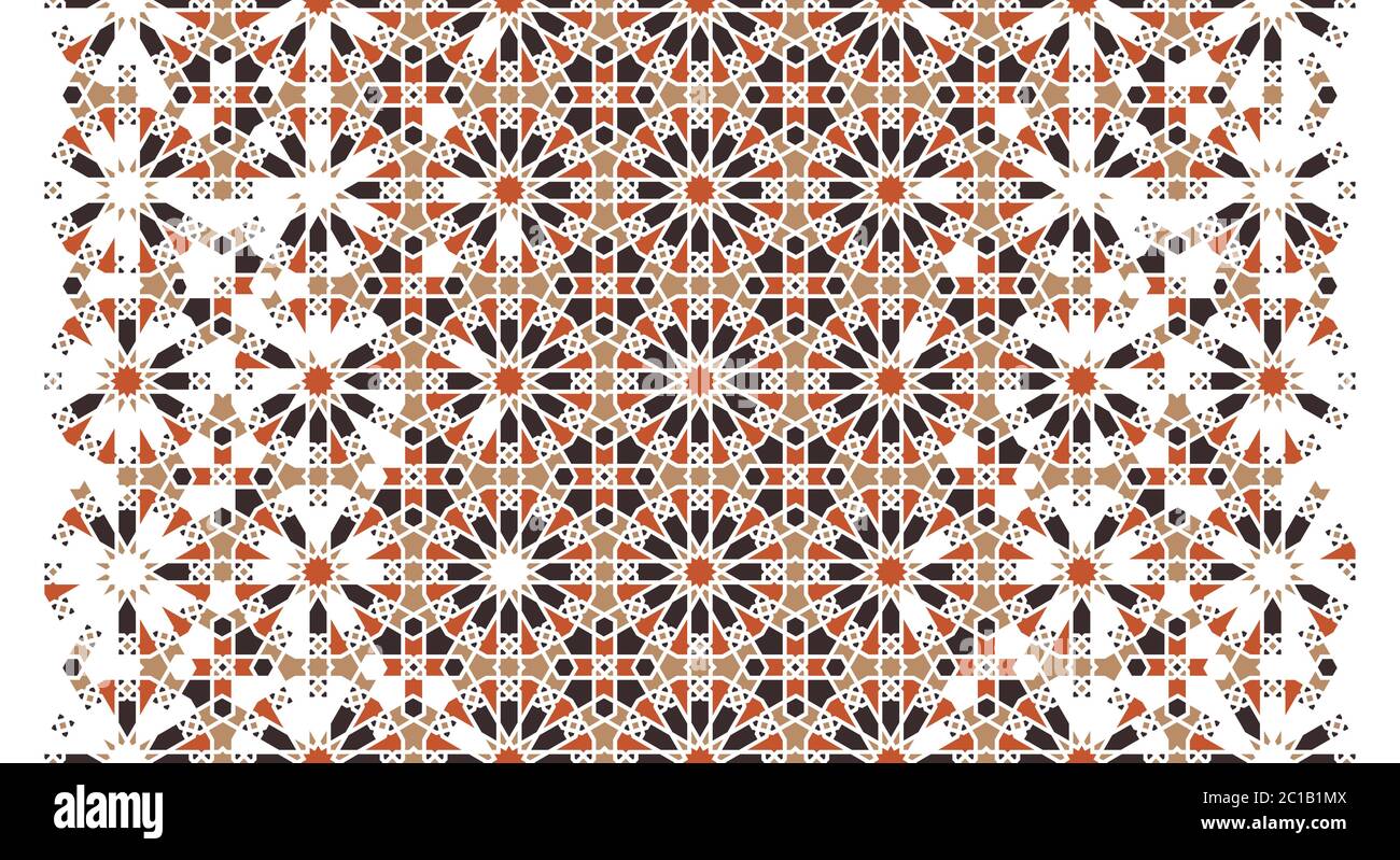 Mosaic tile modern decorative pattern. Arabesque vector seamless ...
