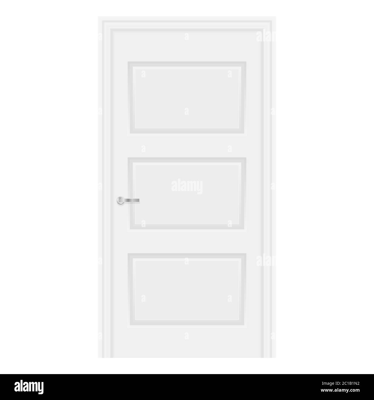 White door. Home domestic interior Stock Vector Image & Art - Alamy