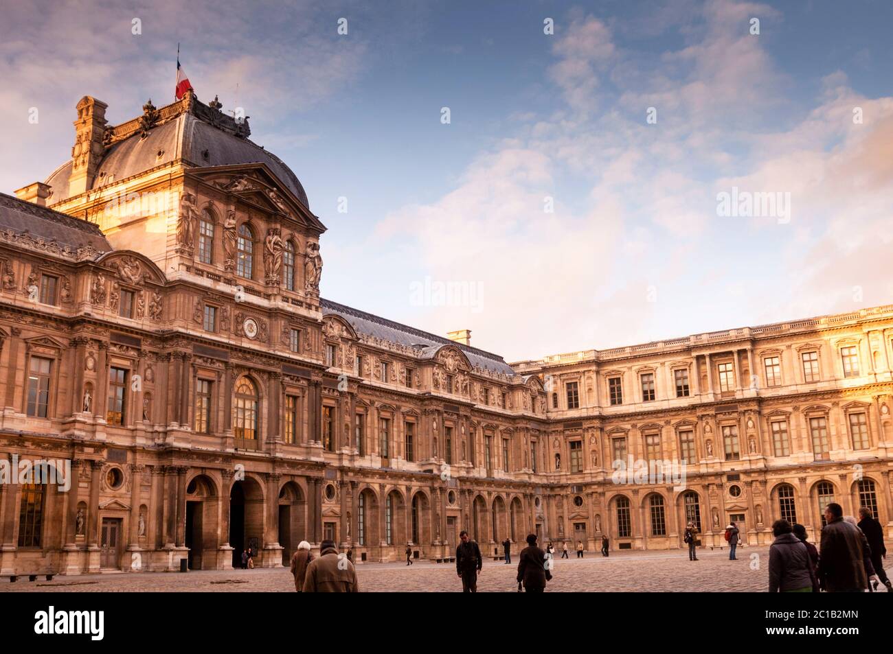 The Pavilion Sully of the Louvre Museum in Paris, France Stock Photo ...