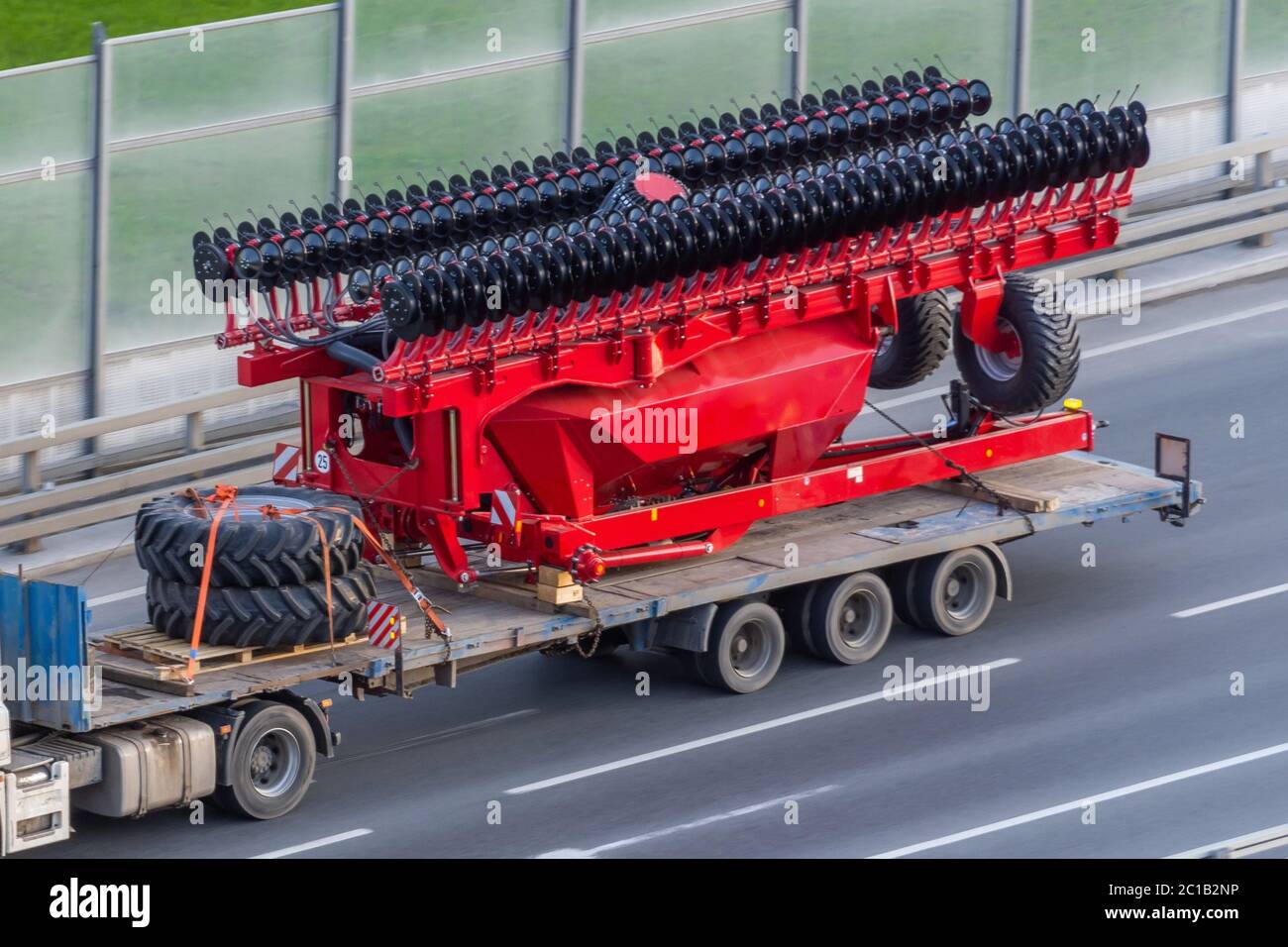 Transportation of large agro-complex machines for cultivating and ...